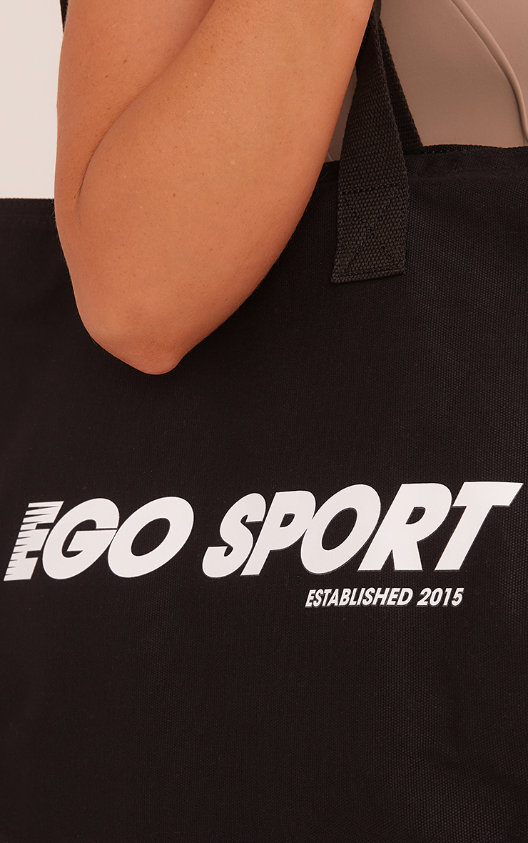 Flash Oversized Ego Sports Slogan Tote Bag In Black | EGO US | EGO