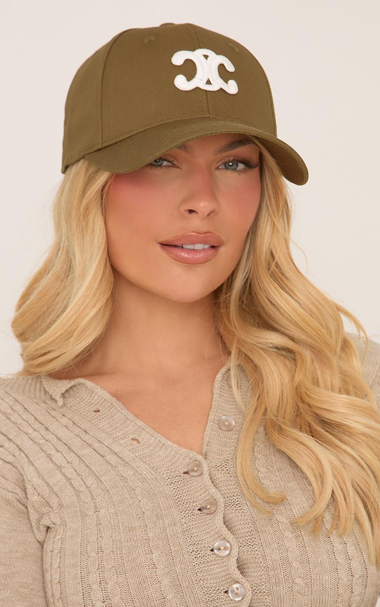 Logo Detail Baseball Cap In Khaki | EGO Shoes
