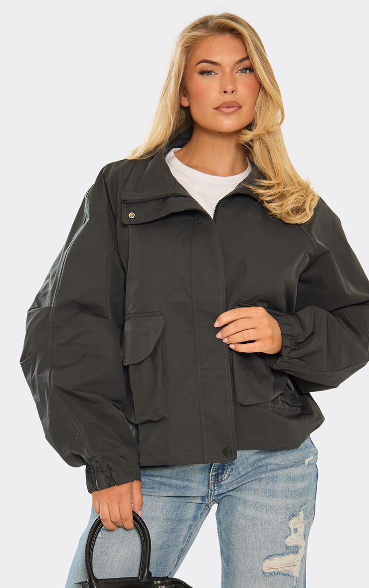 45908 Cargo Pocket Bomber Jacket In Black | EGO US | EGO