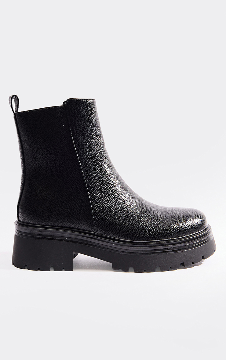 Bentley Chunky Sole Anke Boot In Black Faux Leather | EGO US | EGO