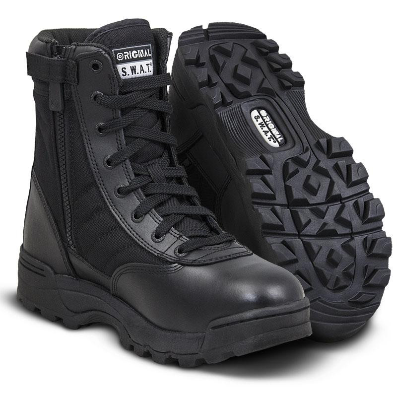 Original Swat Classic 9" Side-Zip Men's Black Boot - 115201 - Atlantic ...