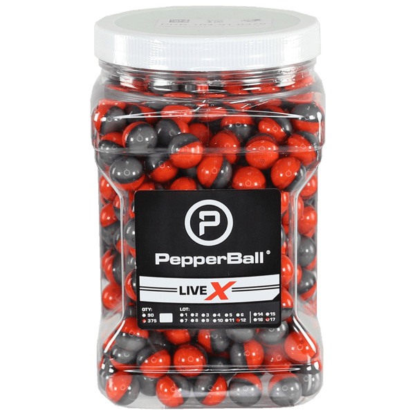 PepperBall 104-81-0375 Live-X Pava (OC) Powder Round Projectiles 375 CT ...