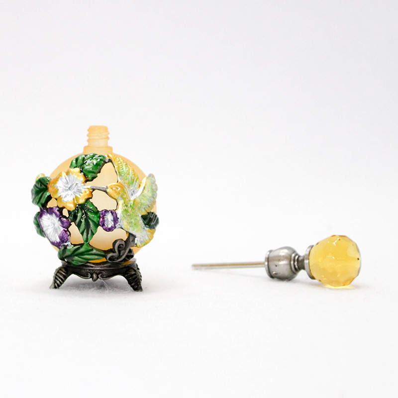 PB-Humming Bird Perfume Bottle (yellow) - Bourbon French Parfums