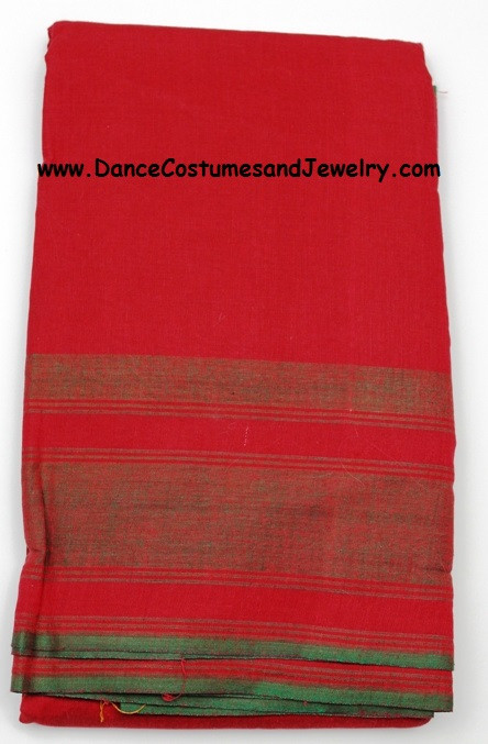 Practice Saree for Bharatanatyam dance or Kuchipudi dance - Red