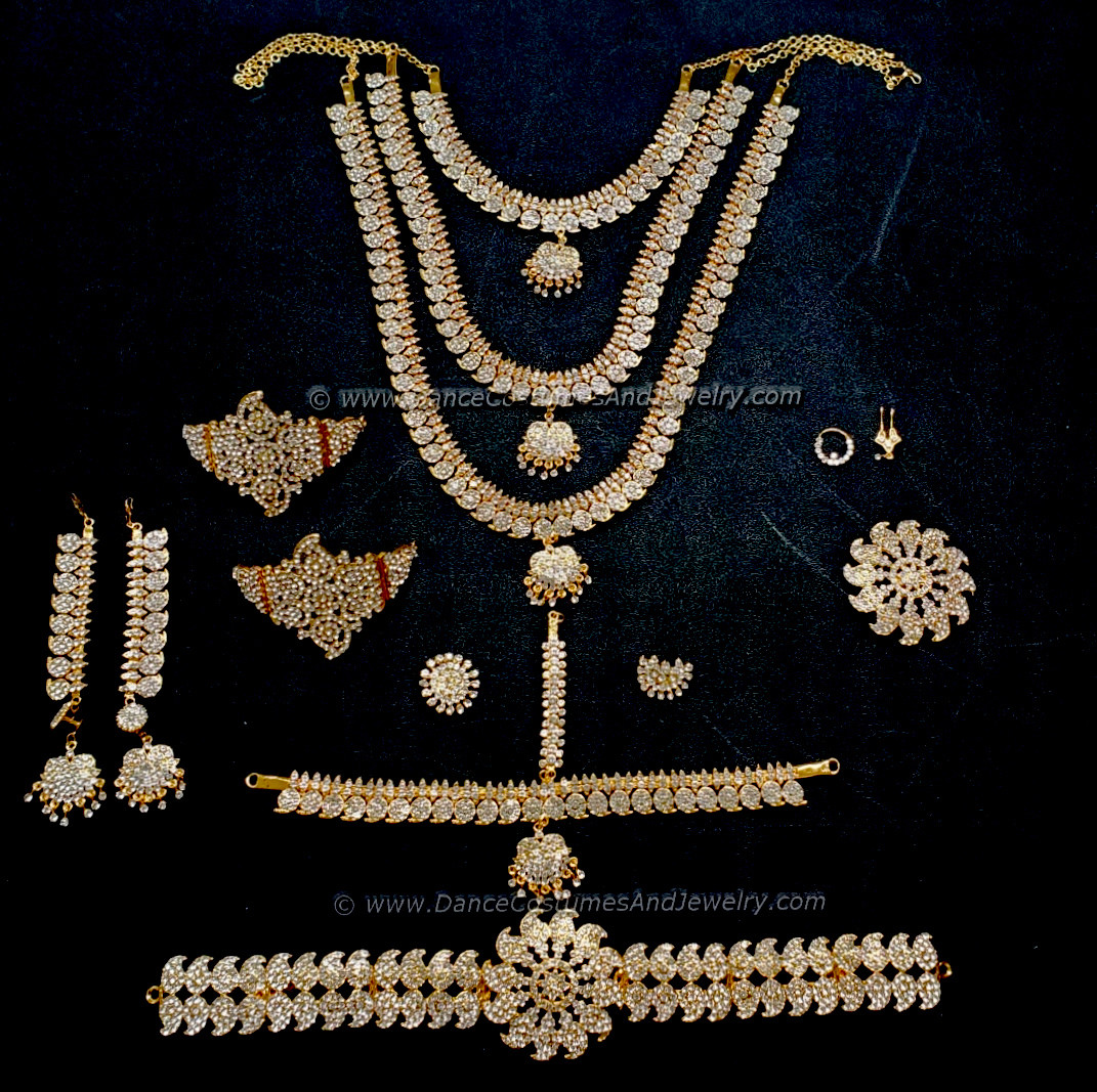 Stone Dance Jewelry Set for bharatanatyam and kuchipudi dance