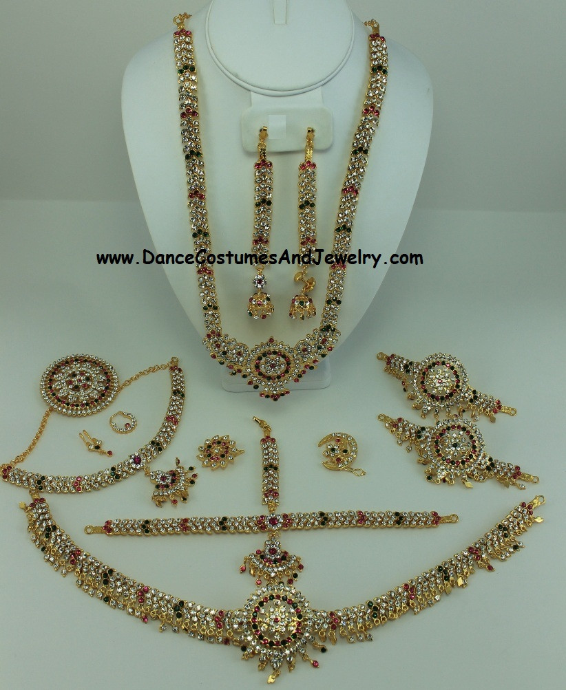 Stone Dance Jewelry Set for bharatanatyam and kuchipudi dance