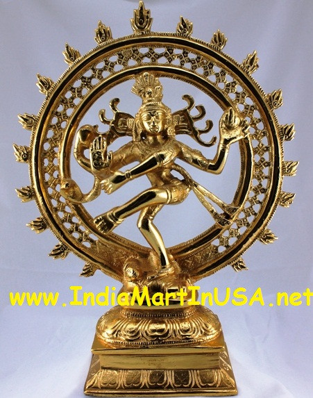 dance jewelry, Golden Statue of Dancing Lord Shiva as Nataraja