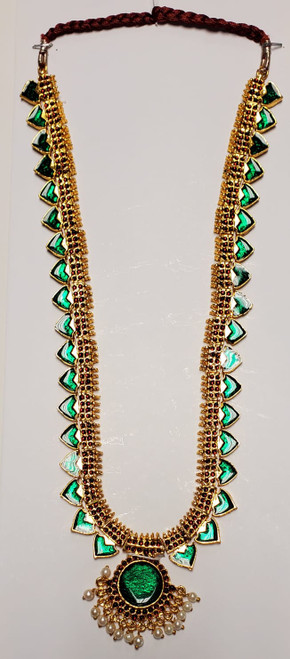 Long Chain Bharatanatyam dance tear drop design jewelry
