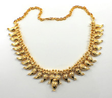 Manga mala plain Golden choker mango necklace