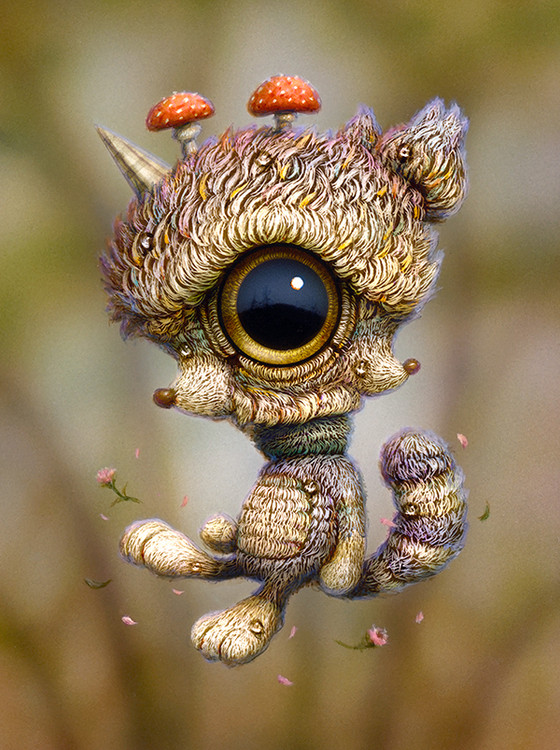 Original Artwork "Wood Sprite 8" (SOLD) - Naoto Hattori Online Store
