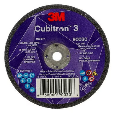 3M™ Cubitron™ 3 Cut-Off Wheel, T1, ANSI