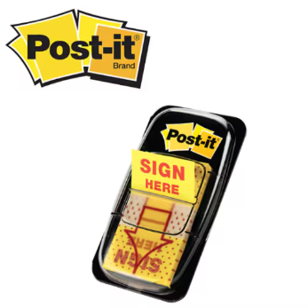 Post-it® Sign Here Flags 680-SH12, 1 in. x 1.7 in.