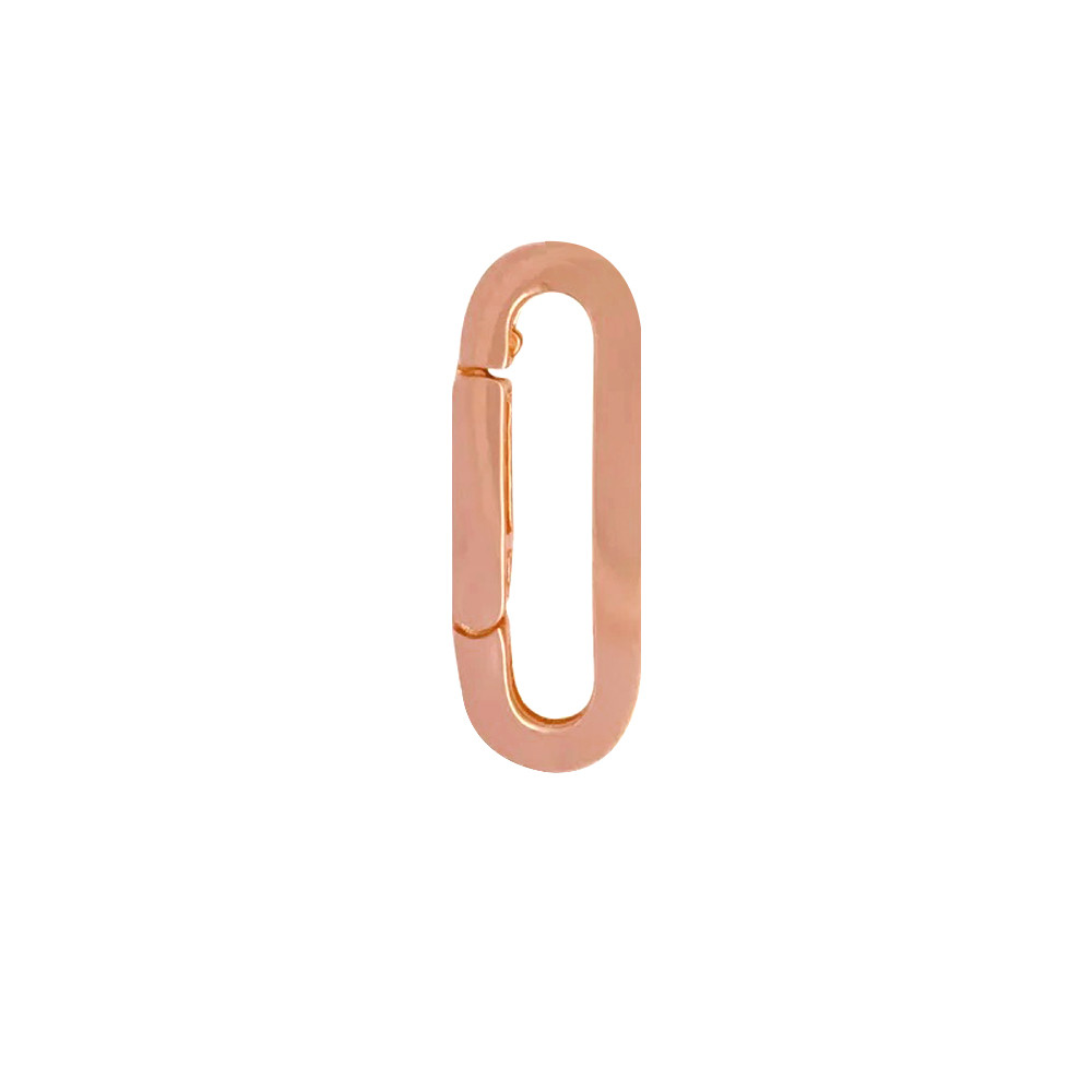 Oval Snap Close Chain Link Connector 14K Gold