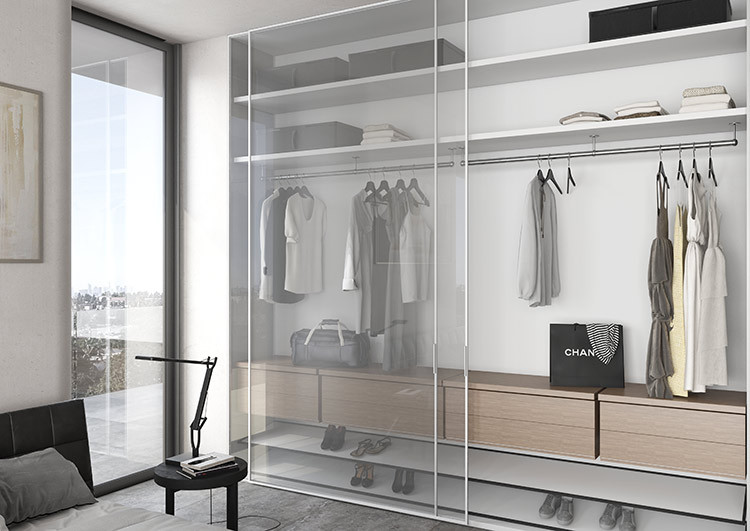 25mm Round Hanging Rail in Brushed Stainless