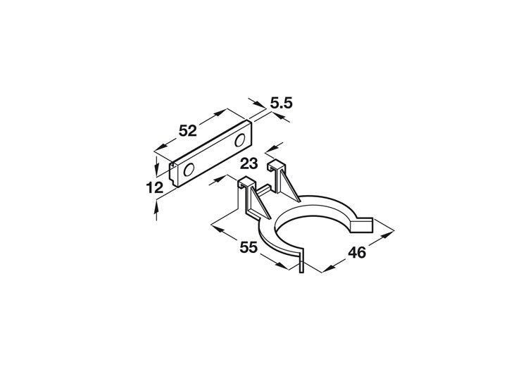 Plinth Clip for Domed Leg