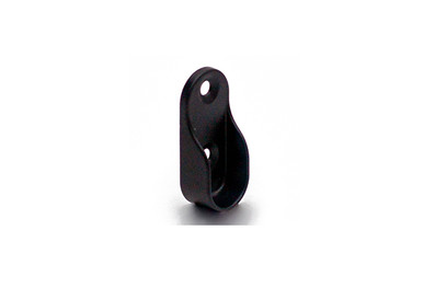 Matt Black Oval Wardrobe Hanging Rail End Socket