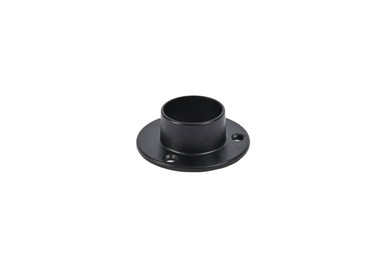 Matt Black Round Hanging Rail End Socket
