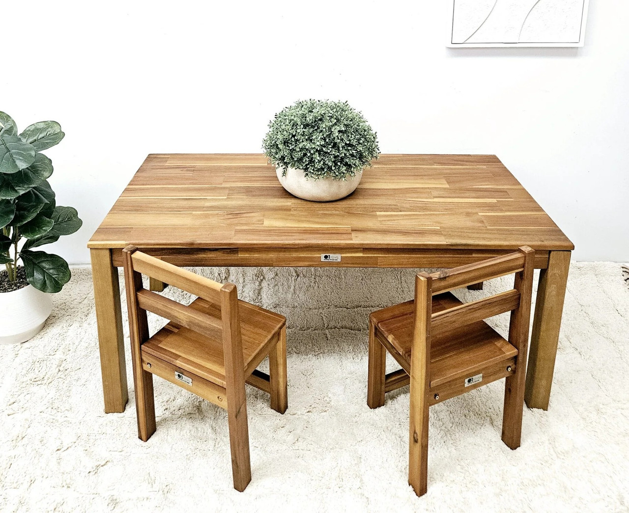 QToys Acacia Rectangle Kids Table on Sale! Eco-Friendly Wood, Fast ...