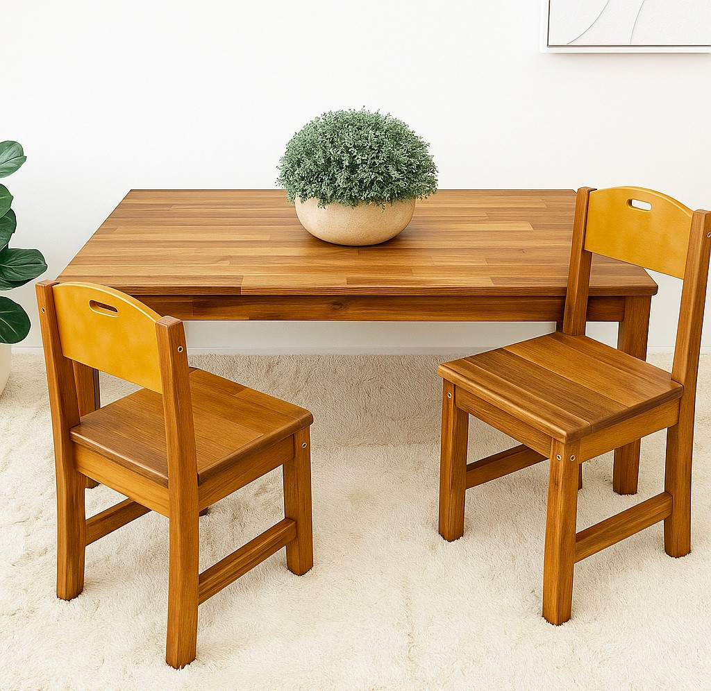 QToys Acacia Rectangle Kids Table on Sale! Eco-Friendly Wood, Fast ...