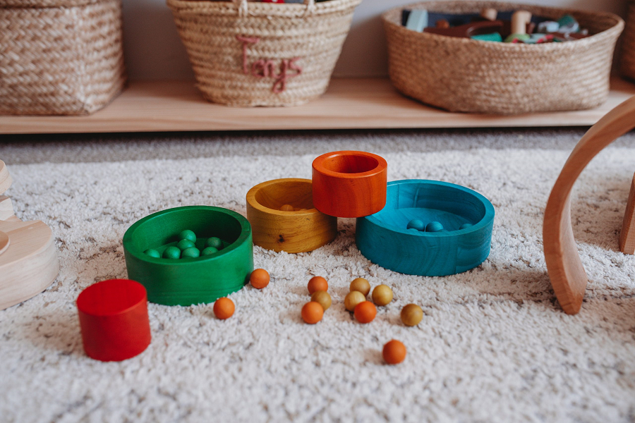 Qtoys Natural Coloured Nesting and Stacking Bowls on Sale!