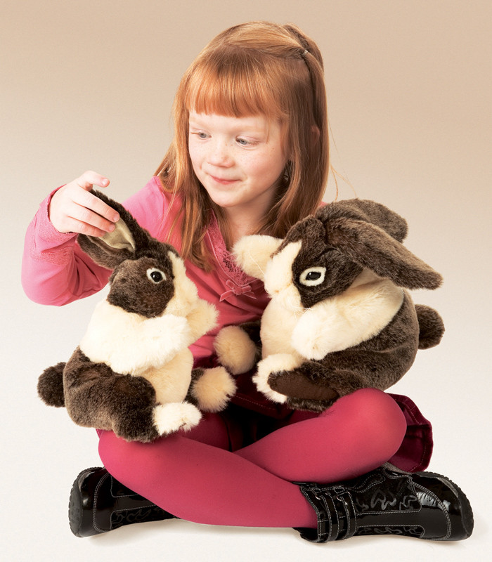 Folkmanis Dutch Rabbit Puppet on Sale! Animal Puppets