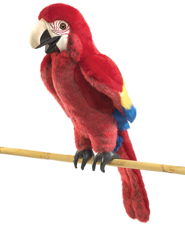 Folkmanis Scarlet Macaw Puppet on Sale! Buy Bird Puppet