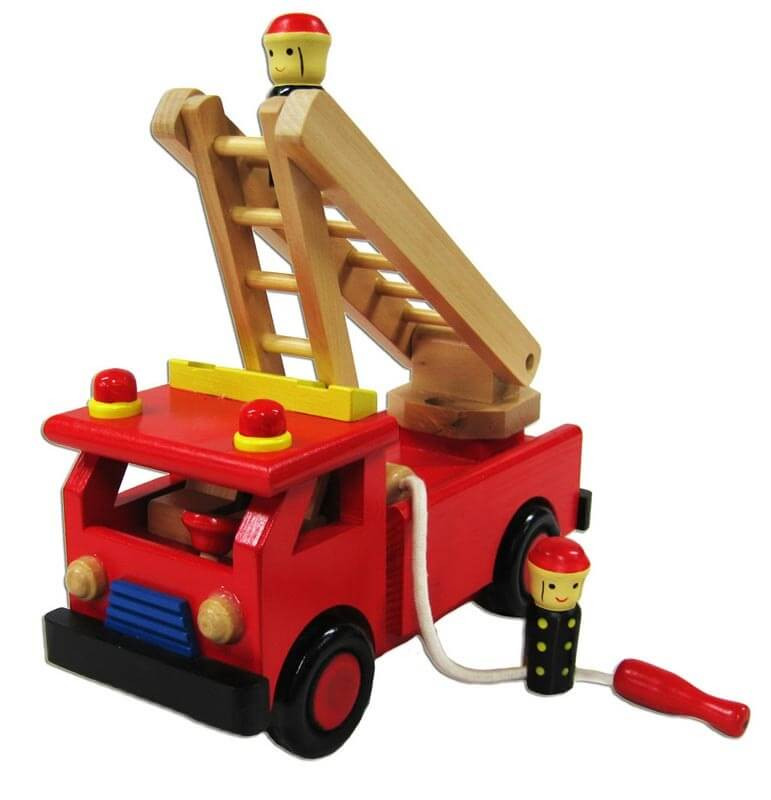 Fun Factory Wooden Fire Engine | Fast Australia Shipping