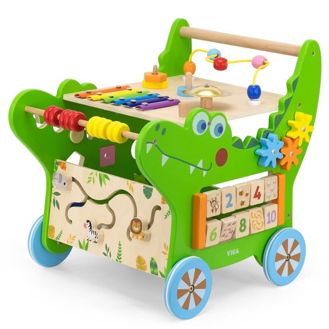 Viga Wooden Activity Walker Crocodile - Express Shipping Australia!