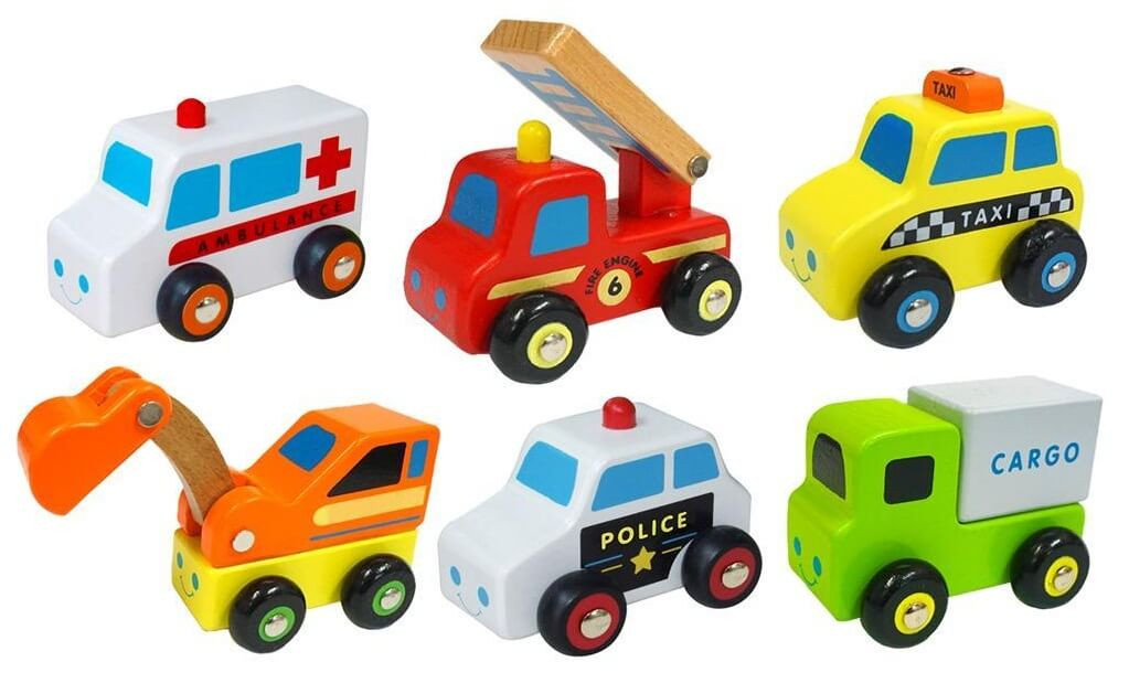Wooden Mini Vehicle Set on Sale! Fast Australia Wide Shipping
