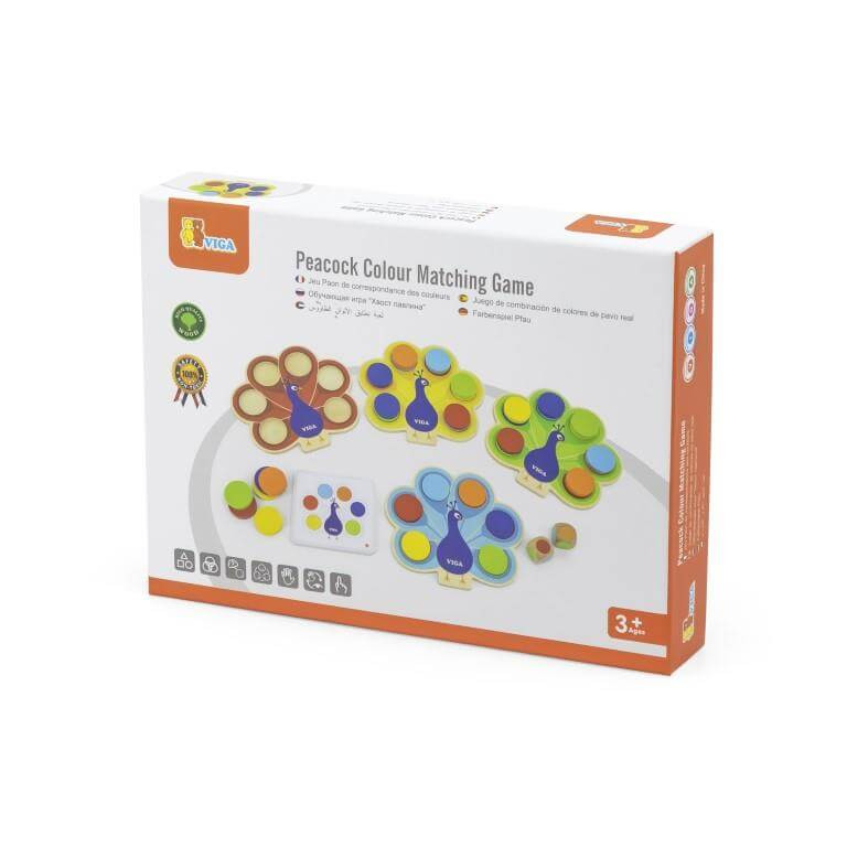 Wooden Peacock Colour Matching Game on Sale! Fast Shipping