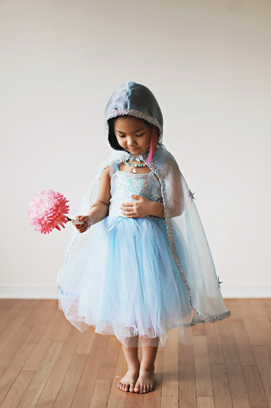 Blue & Silver Snow Queen Cape on Sale! Express Australia Delivery