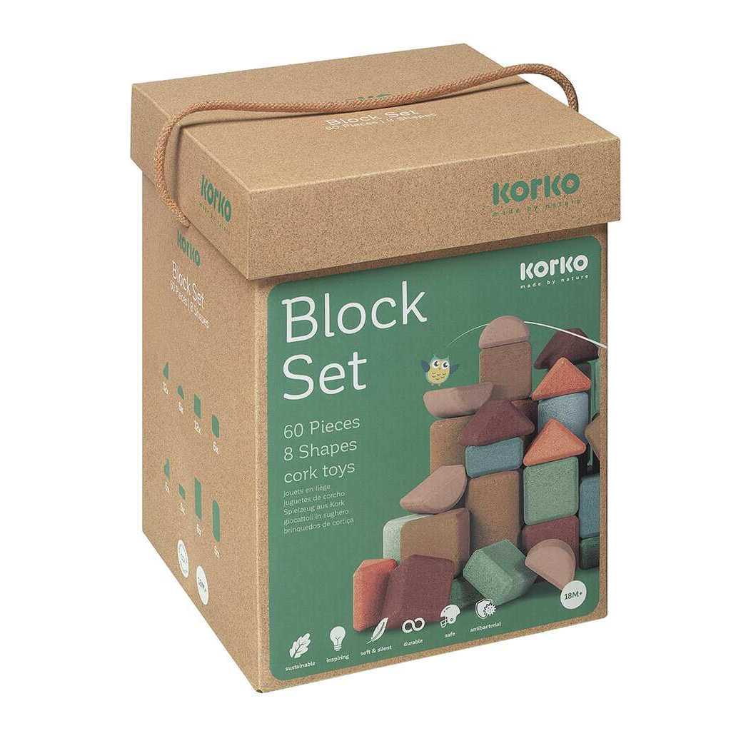 Korko Toys Building Blocks - 60pcs on Sale! Cork Toys Australia