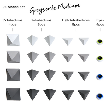 Trido Greyscale Medium on Sale! Magnetic Building Blocks Australia