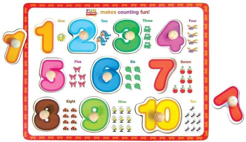 Fun Factory Numbers Puzzle with Knobs - Fast Shipping!