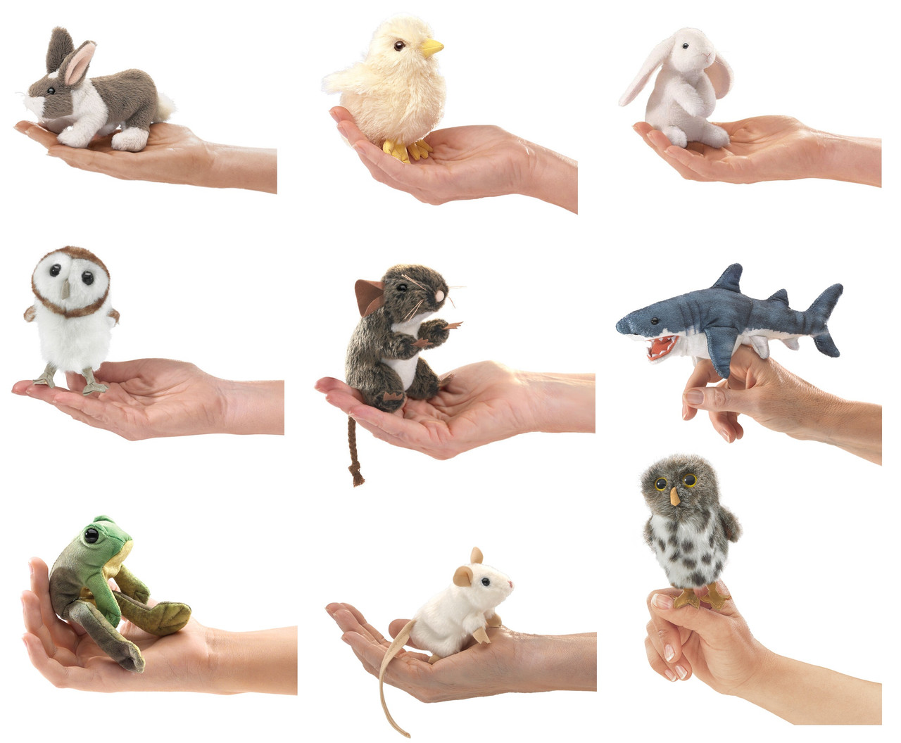 Folkmanis Finger Puppet 4 Packs - Full Range Available! Express Ship