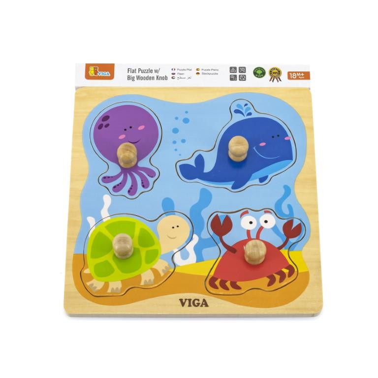 Viga Big Knob Puzzle - Sea Creatures | Sale & Express Shipping!