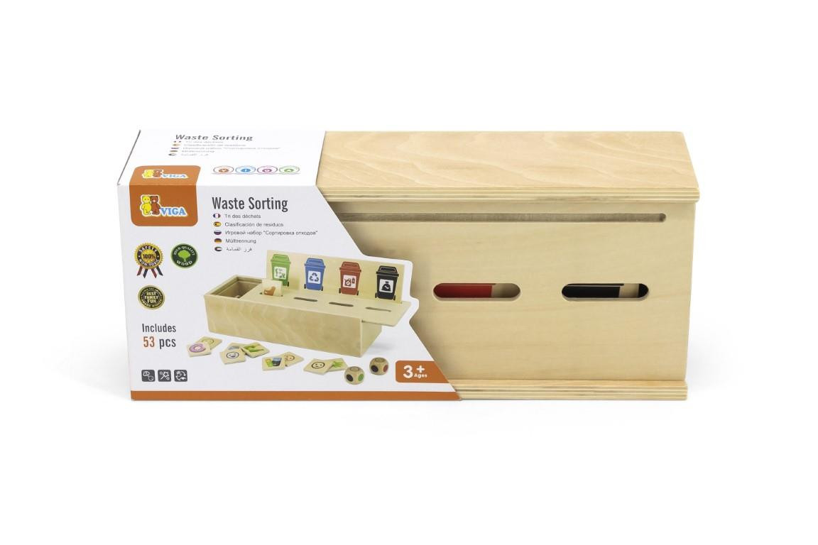 Viga Wooden Waste Sorting Game for Kids | Express Shipping & Sale!