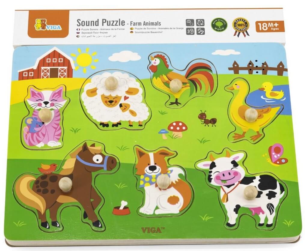 Viga Sound Puzzle - Farm Animals Sale! Australia Shipping