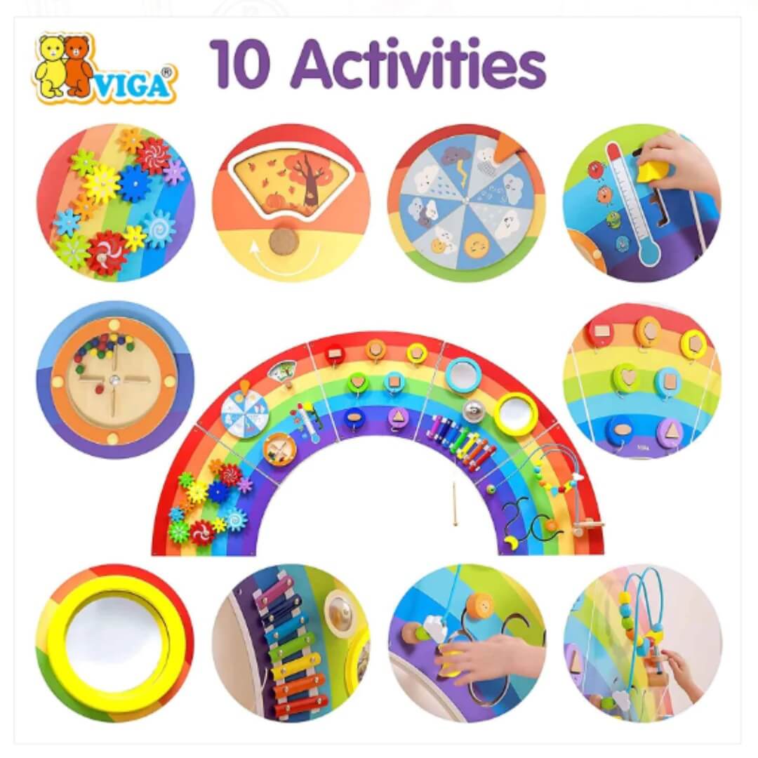 Viga Rainbow Wall Activity Panel! Fast Australia Shipping