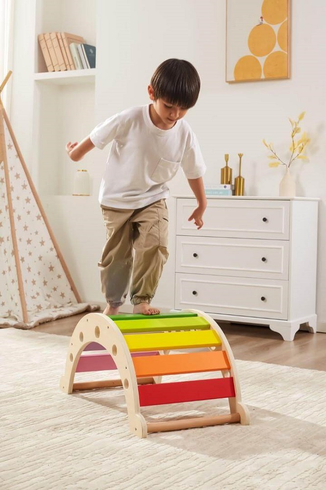 Viga Wooden Rainbow Rocker on Sale! Fast Australia Shipping