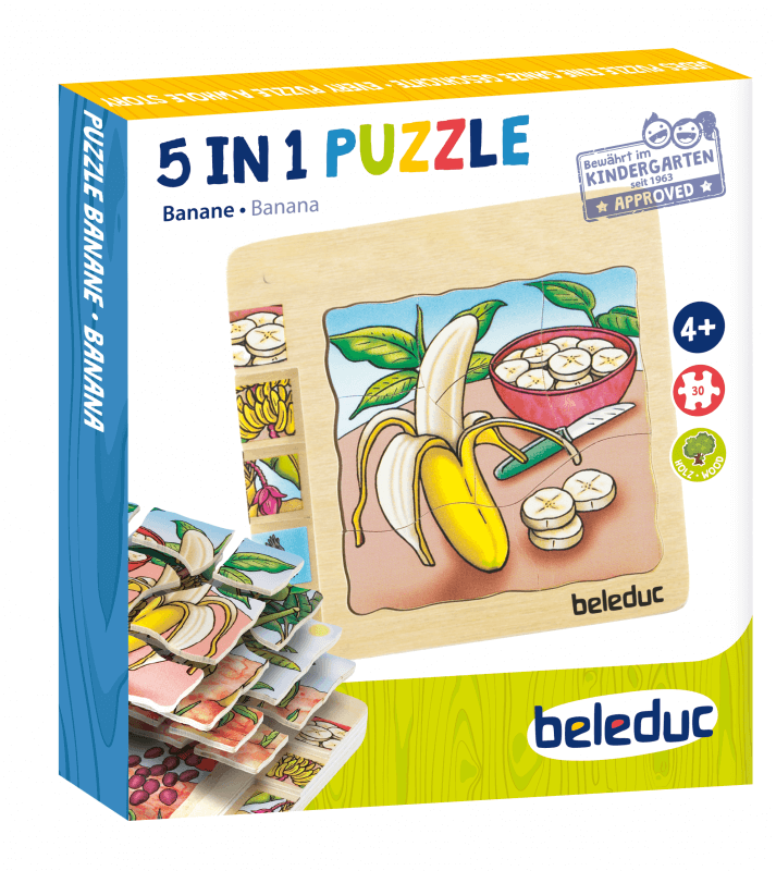 Beleduc Multi Layer Puzzle - Banana | Layered Life Cycle Puzzles | Sale!