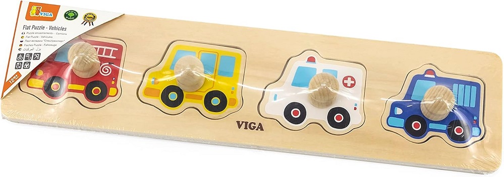 Viga Vehicles Peg Puzzle - 4pcs | Sale & Express Shipping! | Peg Puzzles