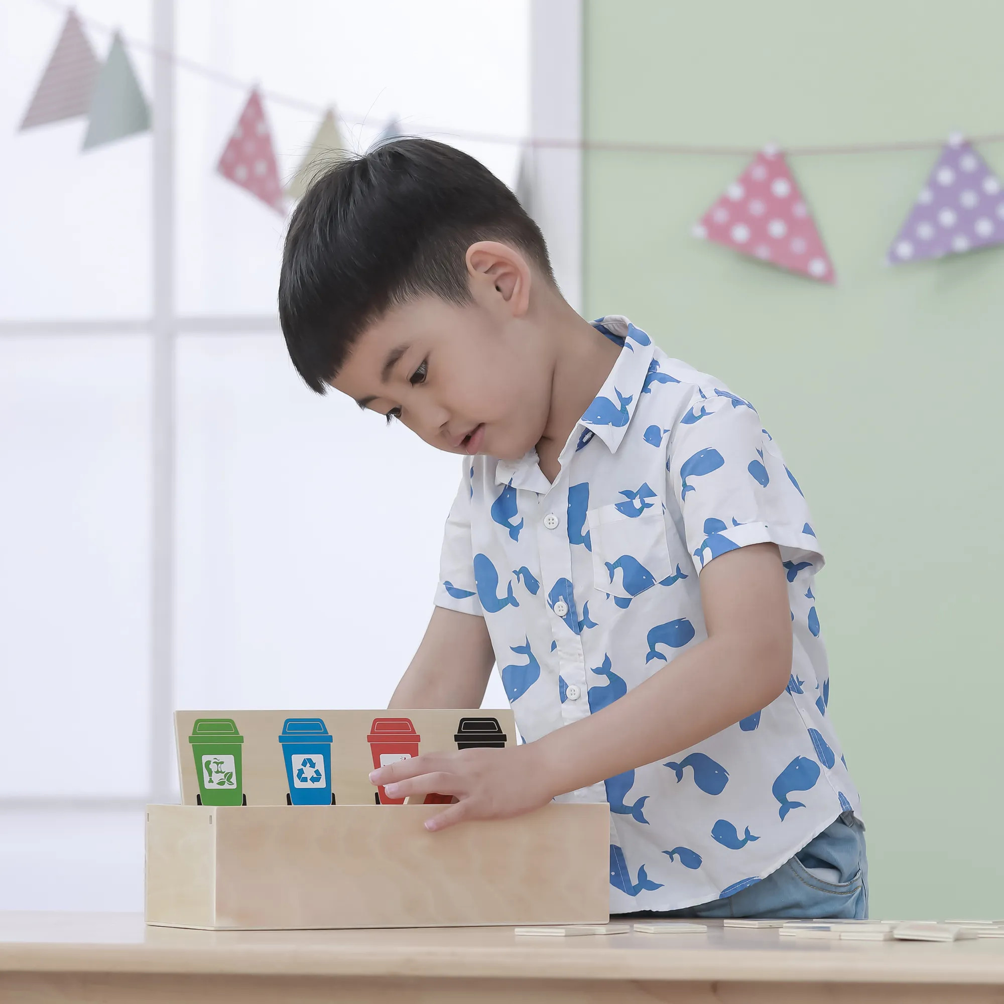 Viga Wooden Waste Sorting Game for Kids | Express Shipping & Sale!