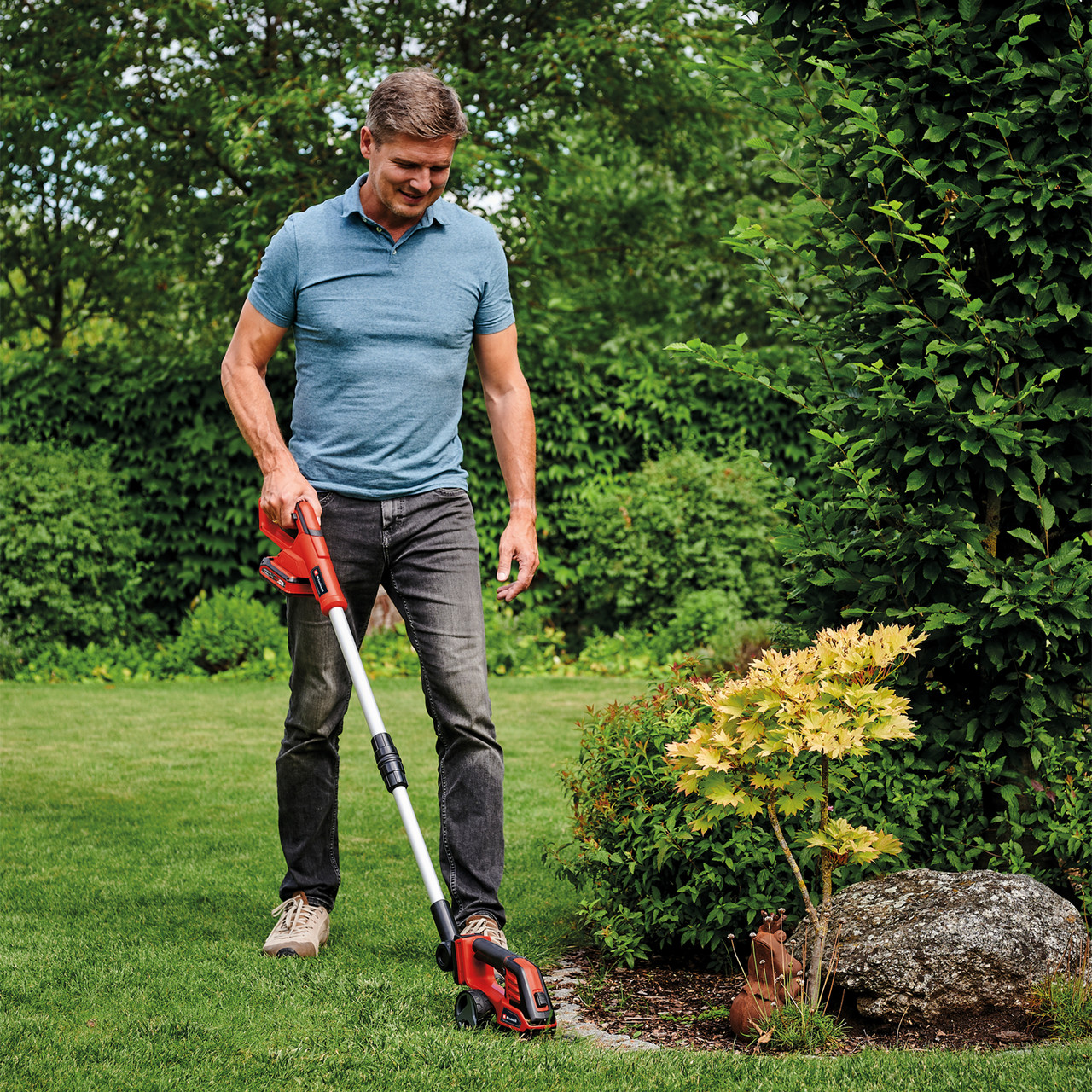 Einhell 3410314 - 18V Cordless 2-in-1 Telescopic Grass Shear & Hedge ...