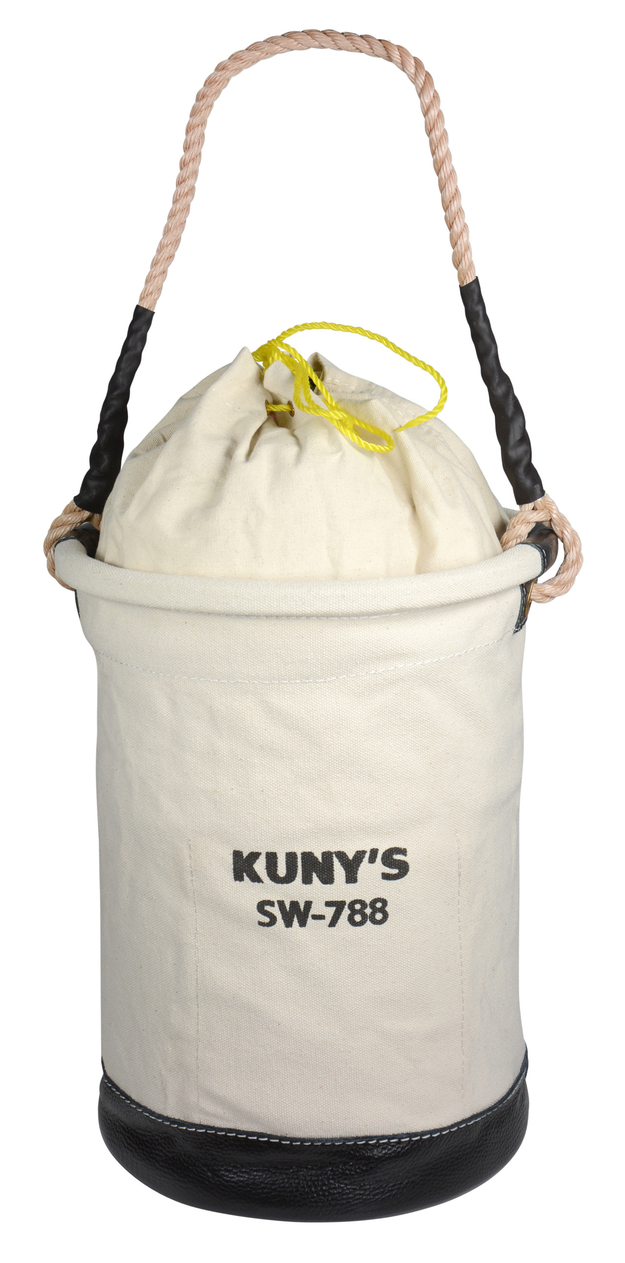 Kuny's Leather SW788 - Leather Bottom Canvas Bucket With Parachute Top ...