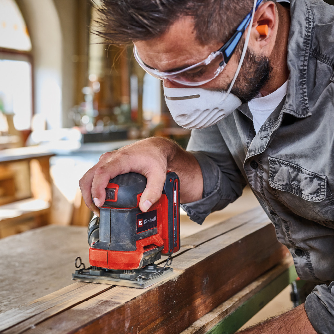 Einhell 4460732 - 18V Cordless 1/4" Sheet Sander - TE-OS 18/113 Li ...