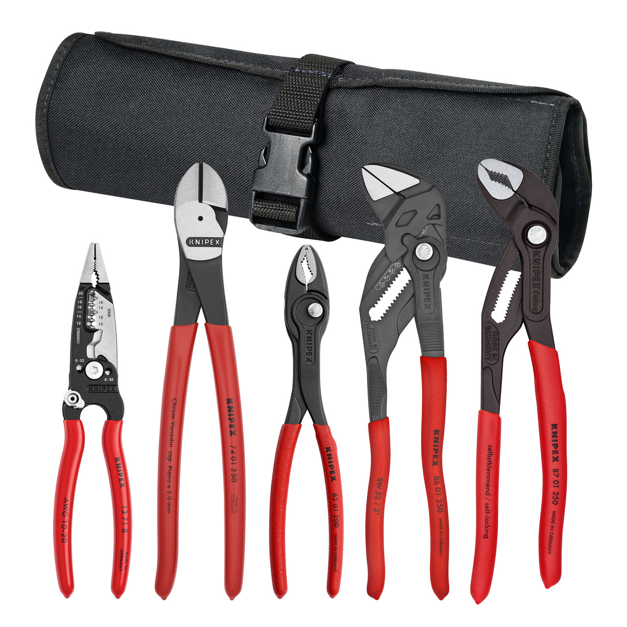 Knipex 9K0080150US - 5 Pc Core Pliers Set In Tool Roll - Federated Tool ...