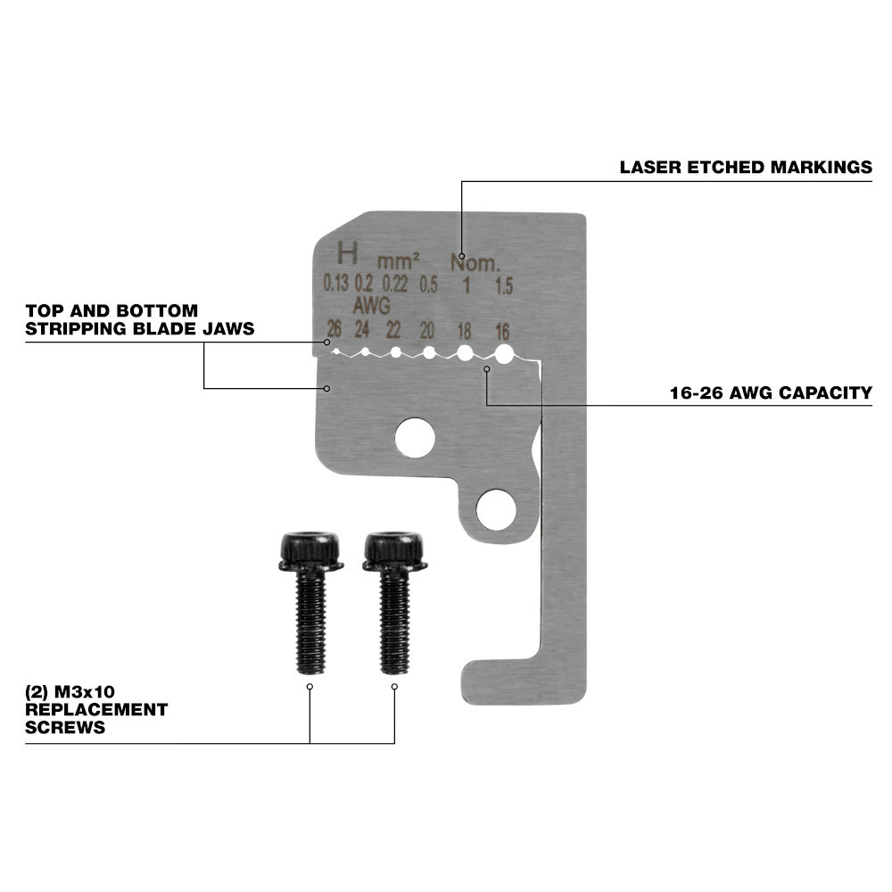 Milwaukee 48-22-3089 - 16-26 AWG Automatic Wire Stripper Low Voltage ...
