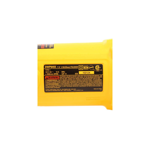 DEWALT DWP849X - Polisher 7"/9" Fully Featured Variable Speed ...