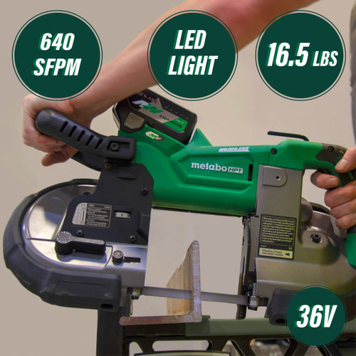 Metabo HPT CB3612DA - 36V MultiVolt Deep Cut Band Saw - Canucktools.ca ...